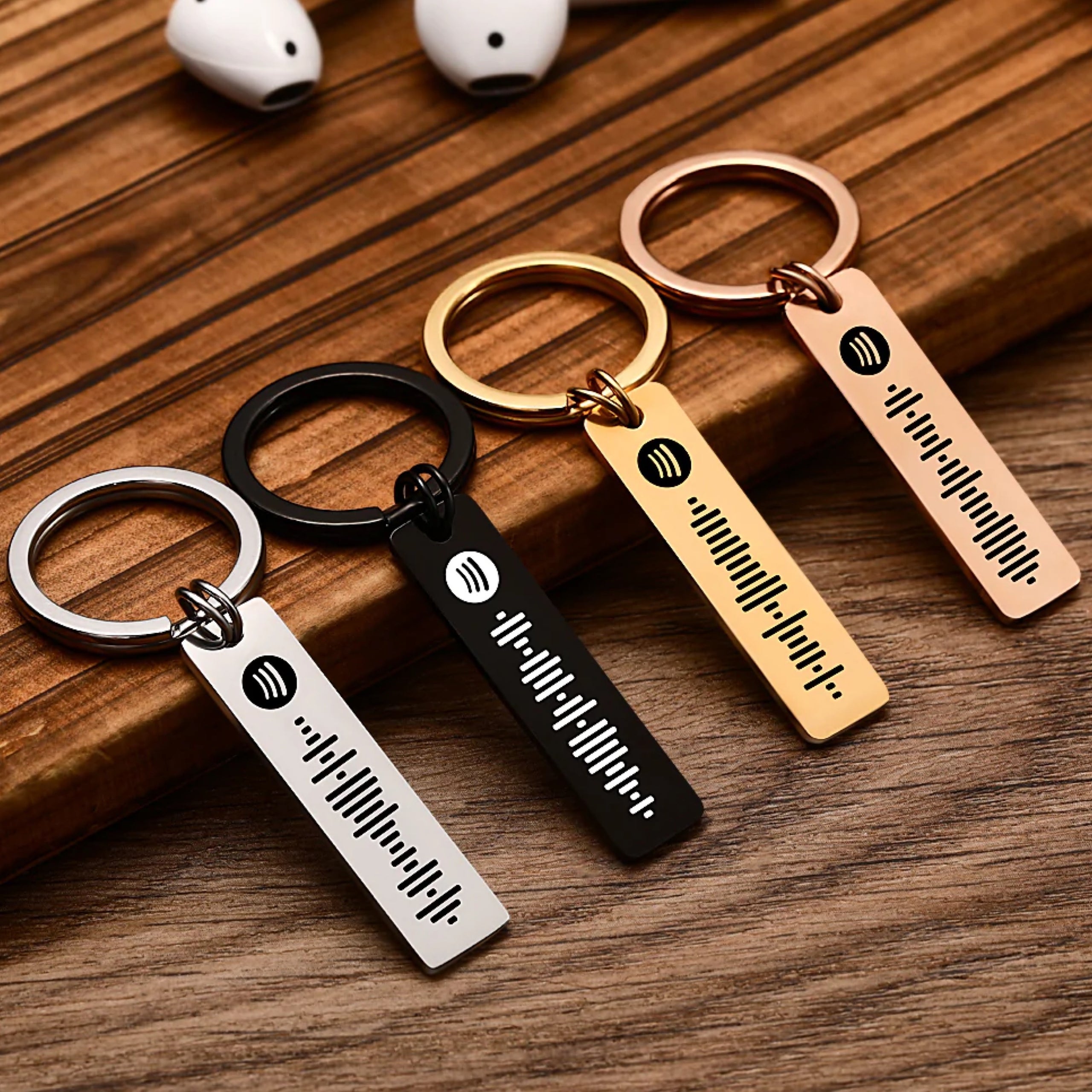 Scannable Spotify Music Keychains | Skylevel Custom Engravings & Designs